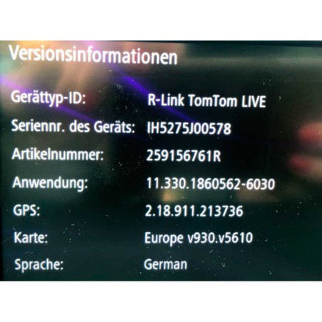 Renault R-Link 1 Evolution OEM Sd Card 11.25 Europe 2024-2025