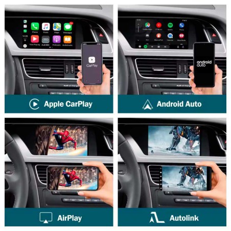 Audi MMI2G A1 Q3 Decodificador Interface Carplay Android Auto